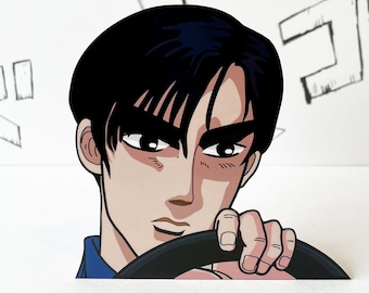 Initial D Keisuke Takahashi Peeker Sticker Akagi Redsuns | Etsy