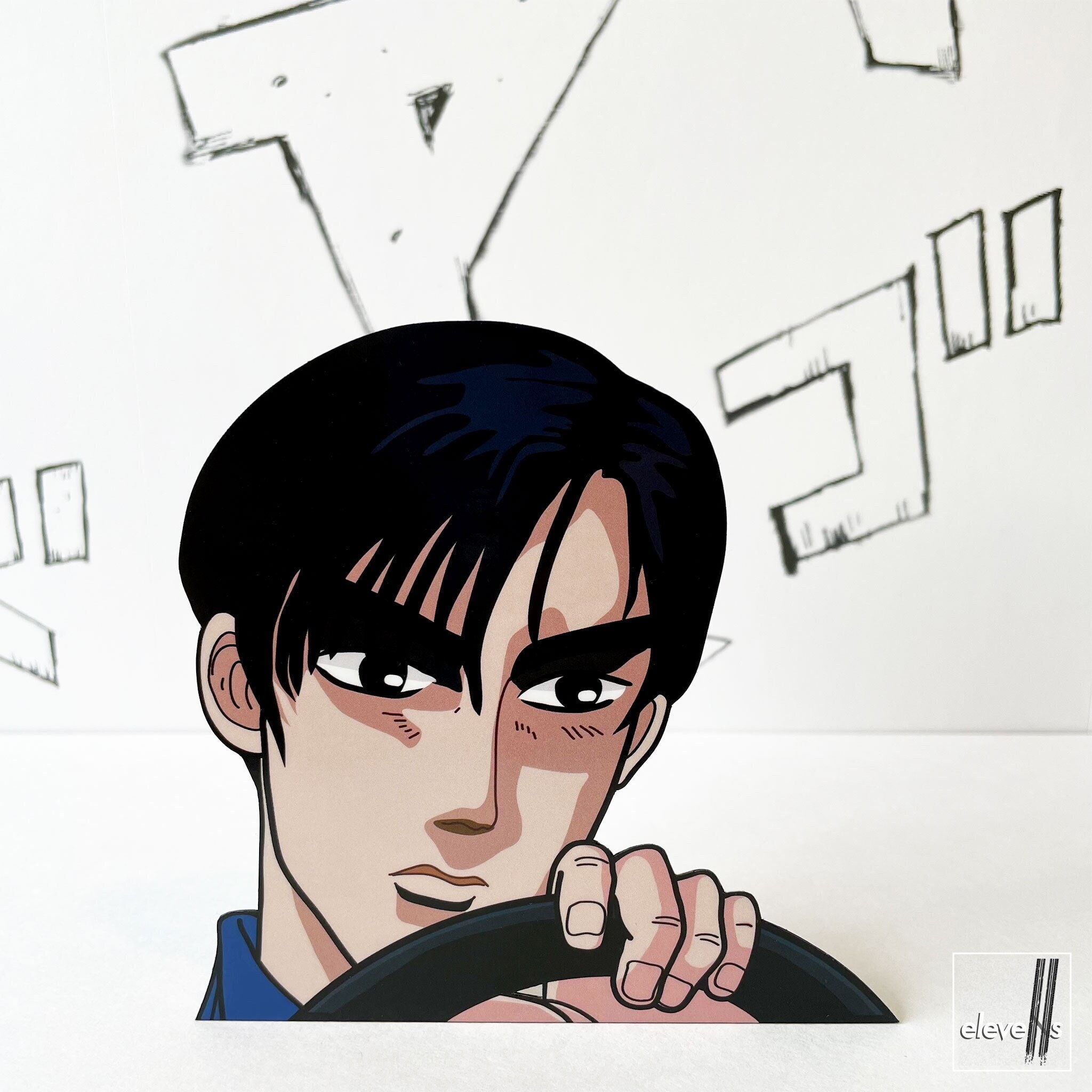 Initial D Ryosuke Takahashi Peeker Sticker Akagi Redsuns Part of the ...