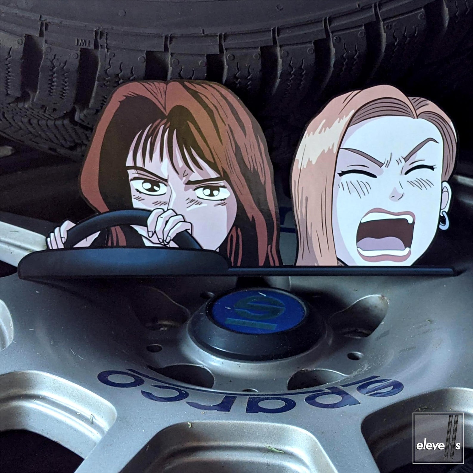 Initial D Impact Blue Mako and Sayuki Peeker Sticker | Etsy