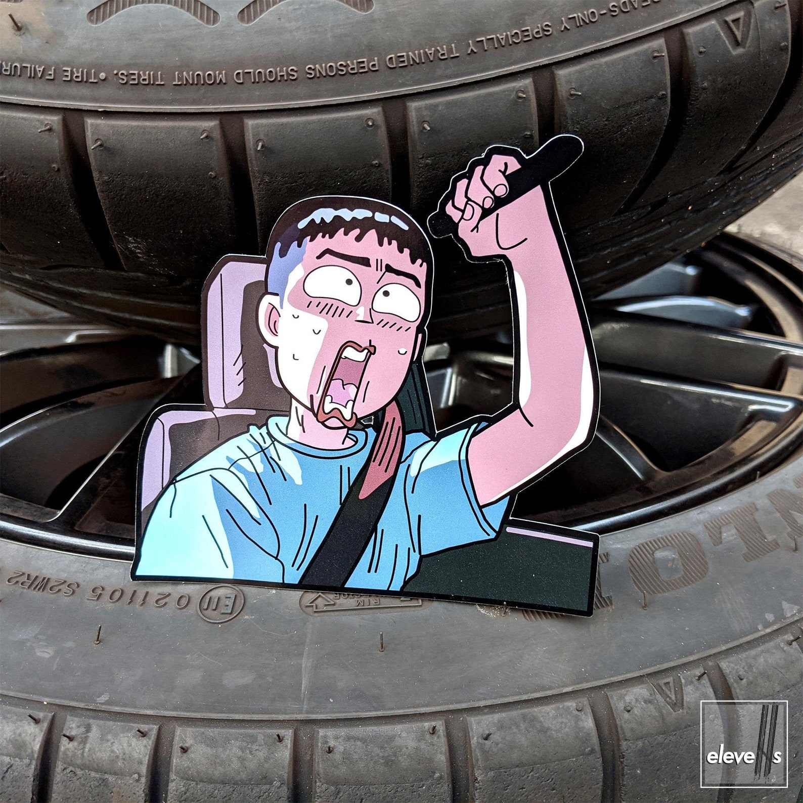 Initial D – Itsuki Takeuchi Peeker Sticker - Etsy