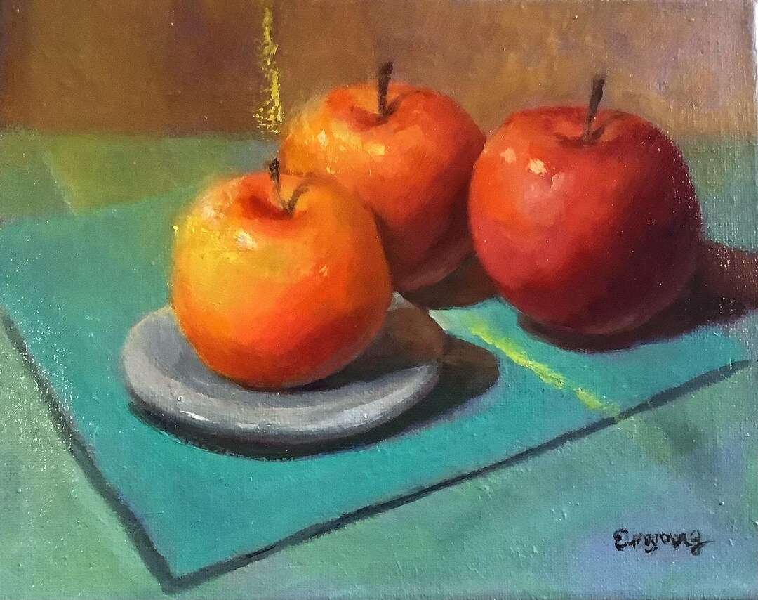 Apples Oil Painting - Etsy