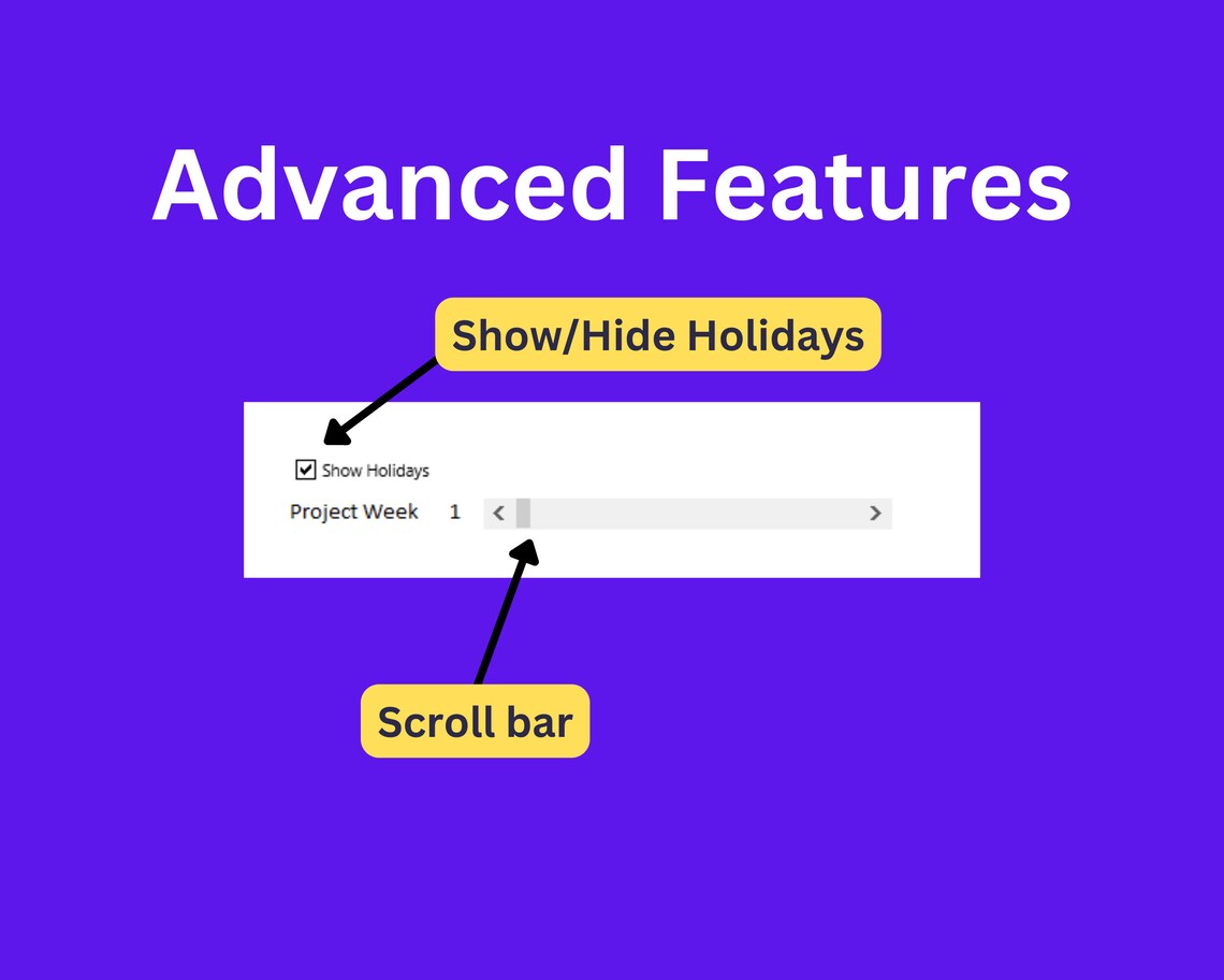 Gantt Chart Maker Excel Template With Task Progress, Custom Holidays & Dependent Tasks - Etsy