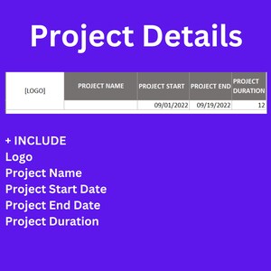 Gantt Chart Maker Excel Template With Task Progress, Custom Holidays & Dependent Tasks - Etsy