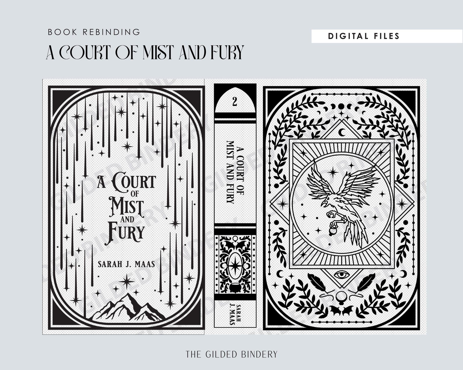 A Court of Mist and Fury Bookbinding Cover Design SVG – DIY Special ...