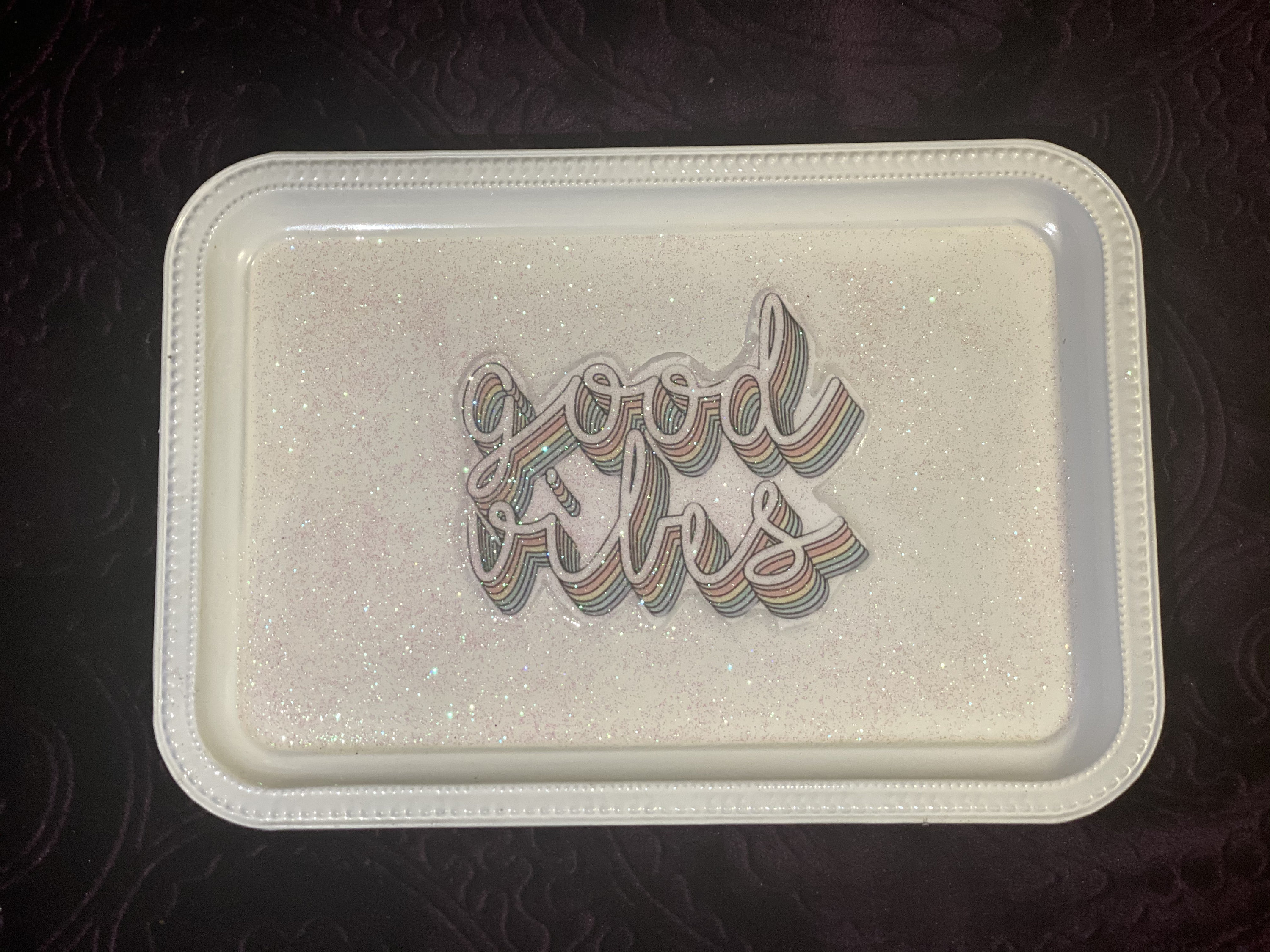 Art & Collectibles Good Vibes Solar Color Changing Resin Mini Rolling ...