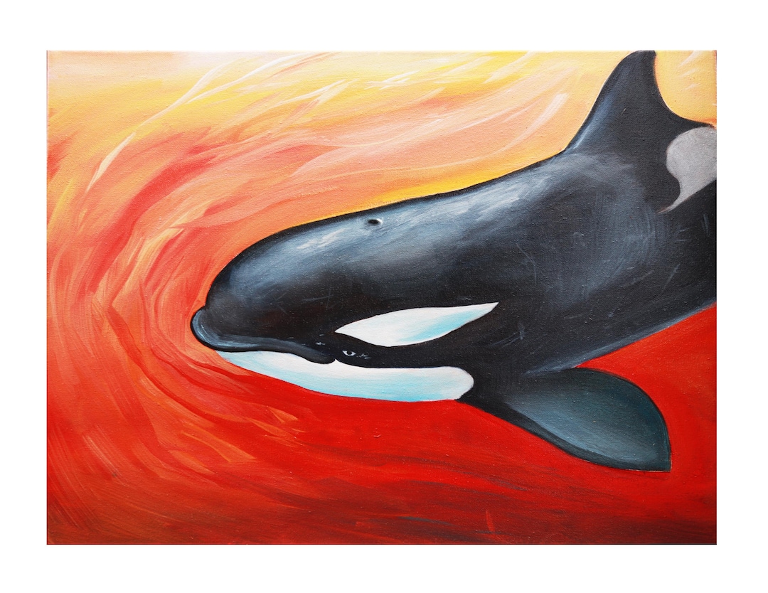 Northwest Killer Whale Art Orca Painting Whale Painting Sea Animal ...