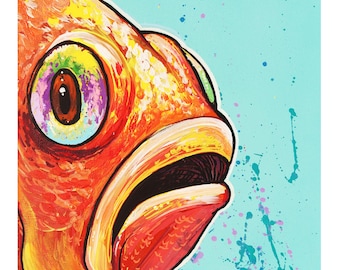 Fish Head Painting - Etsy