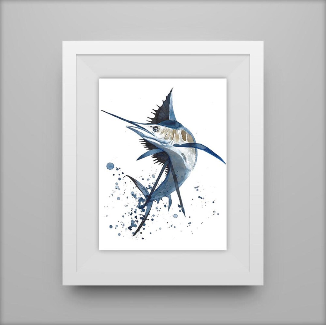 Sailfish Watercolor Billfish Art Print Swordfish Art Print Fish ...