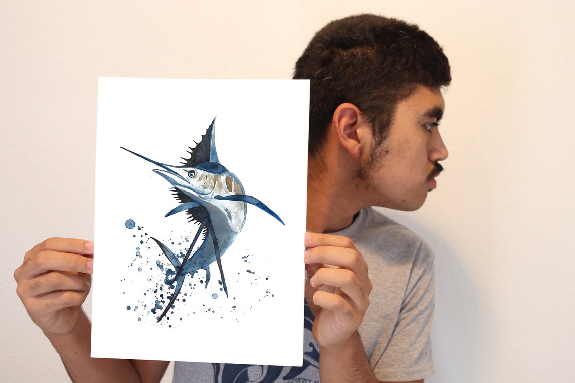 Sailfish Watercolor Billfish Art Print Swordfish Art Print - Etsy