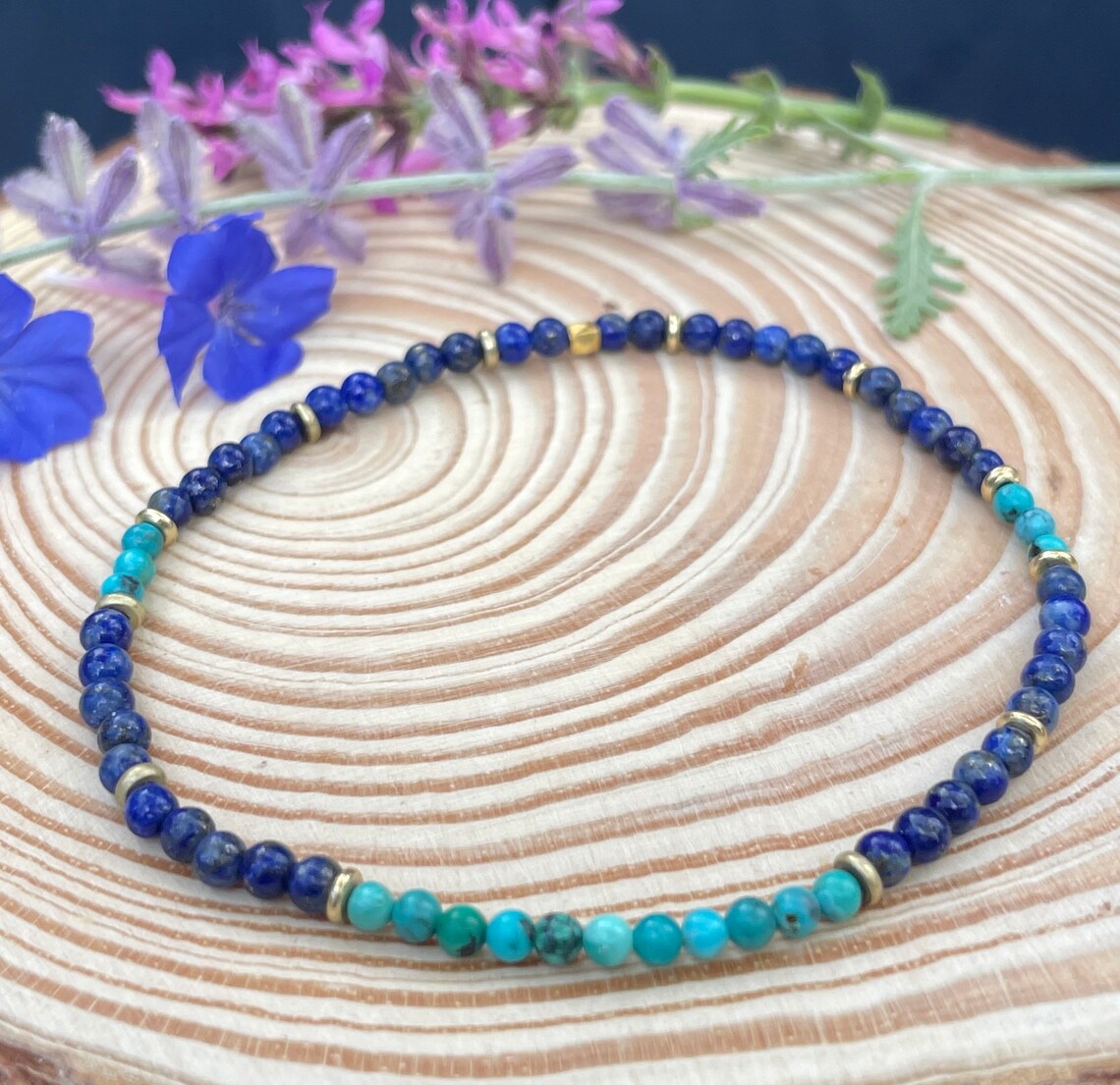 Lapis Lazuli and Turquoise Bracelet Authentic Turquoise - Etsy