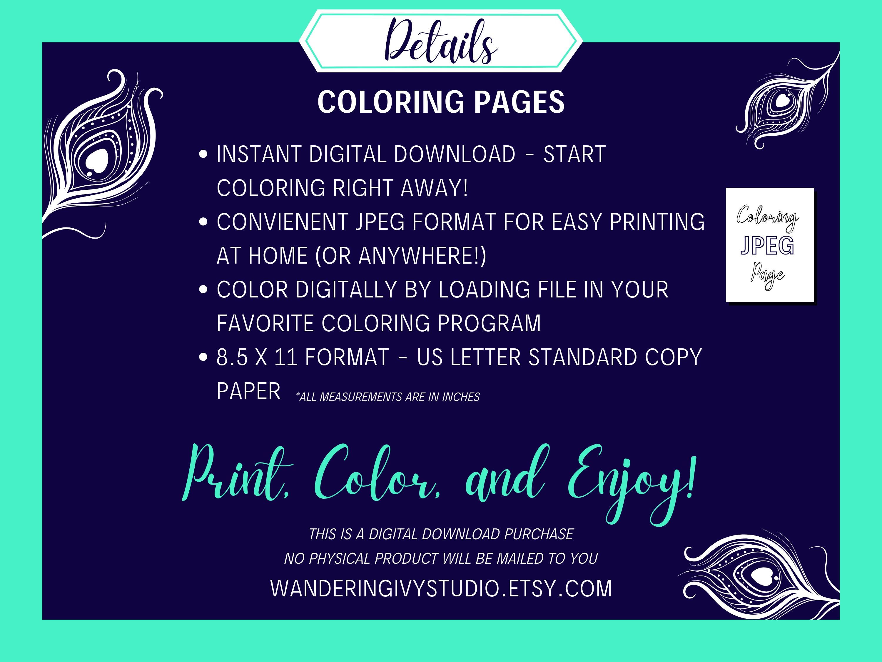 Hanson Fan Coloring Book – Instant Download - 27 Printable Pages ...