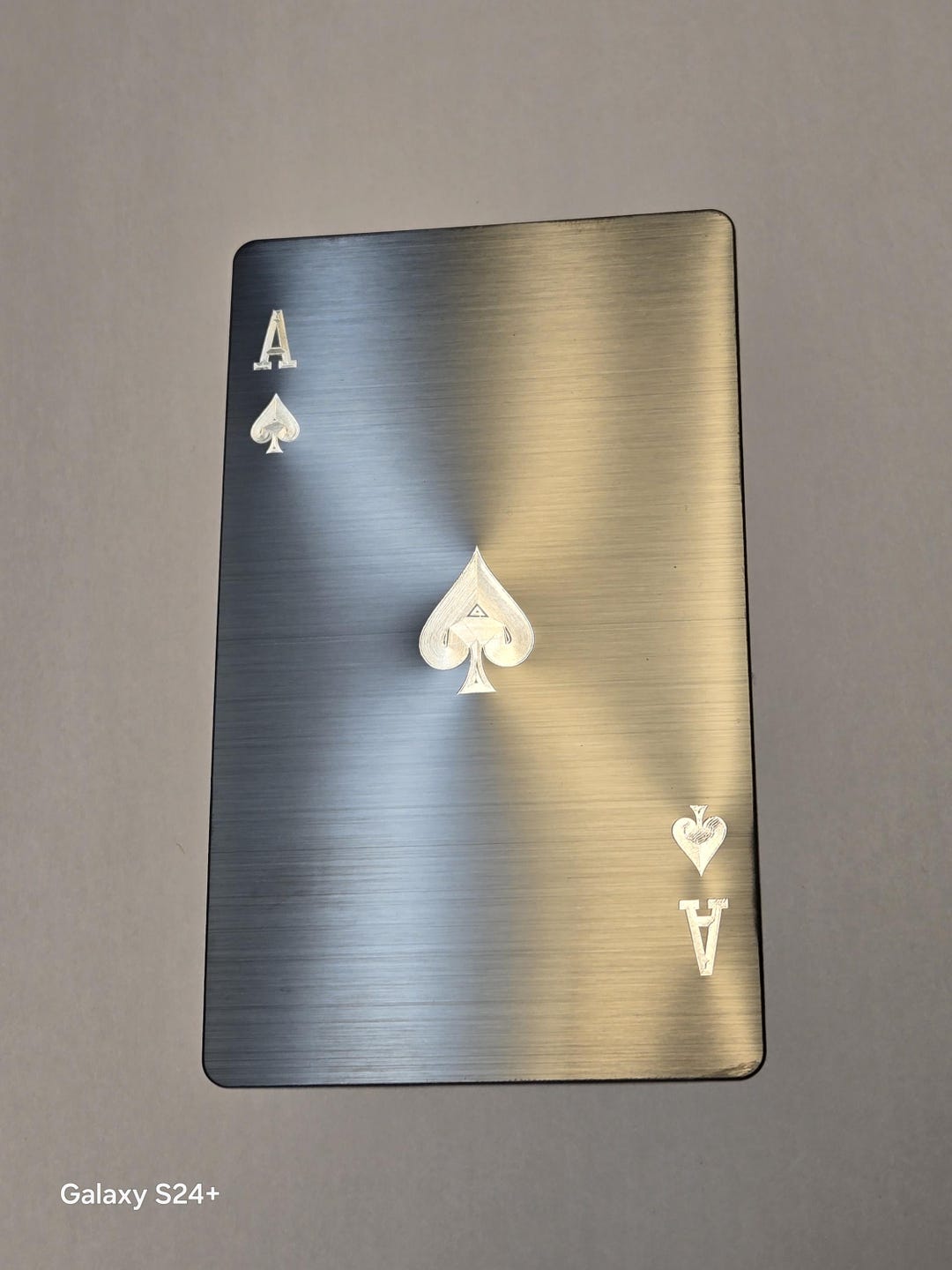 Metal Ace of Spades Card - Etsy