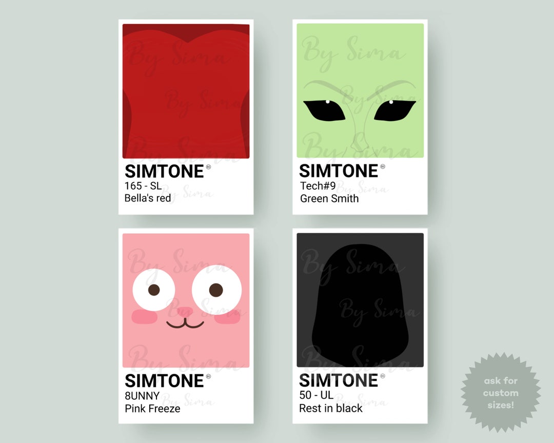 Set of Postcard Style Illustrations the Sims ''simtone'' / the Sims ...