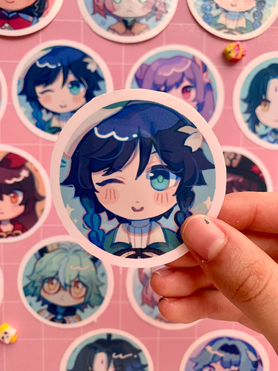 Genshin Impact Circle Stickers DISCOUNTED - Etsy