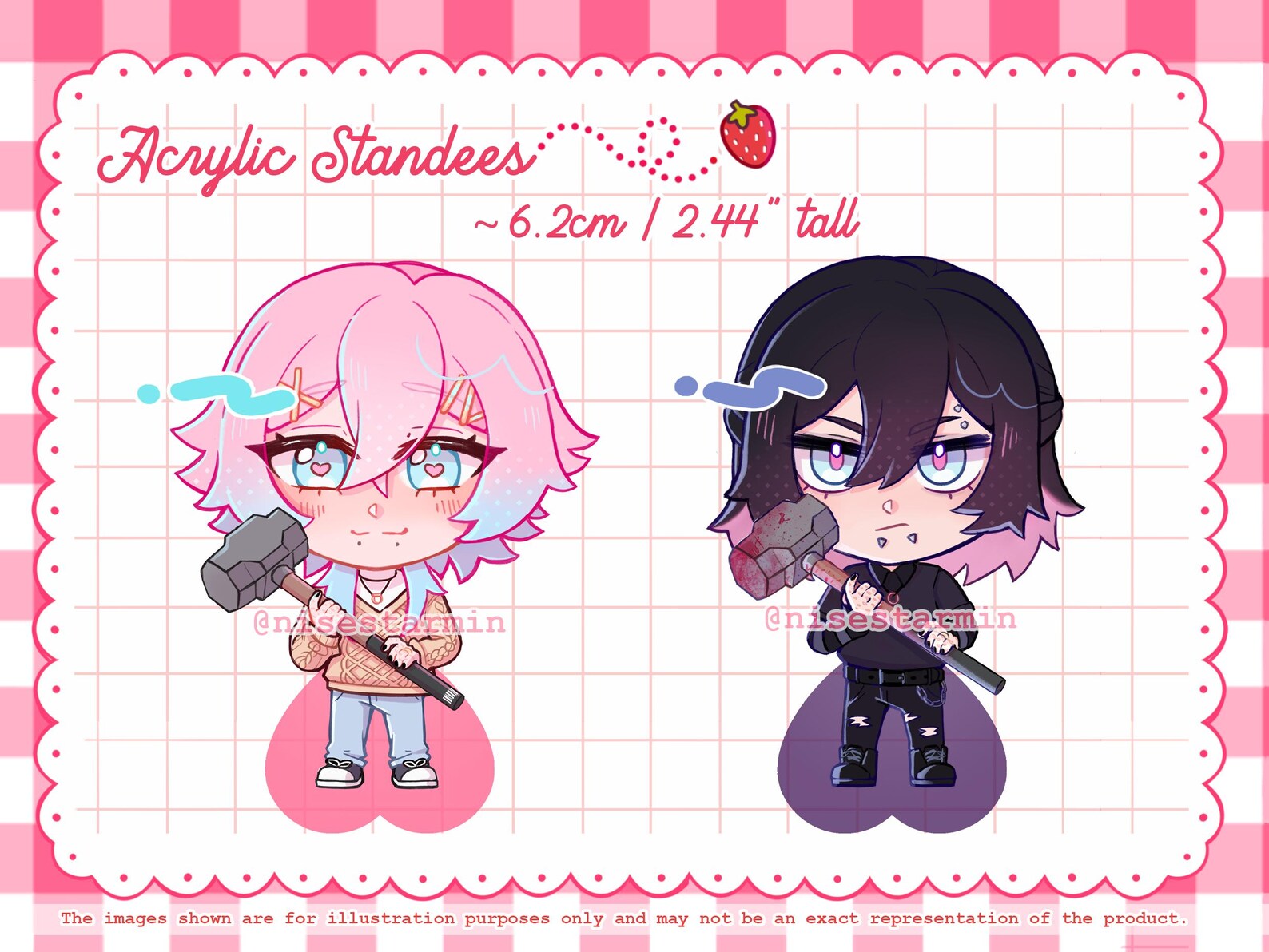 Acrylic Keychains and Standees Ren & [redacted] - 14 Days With You VN ...