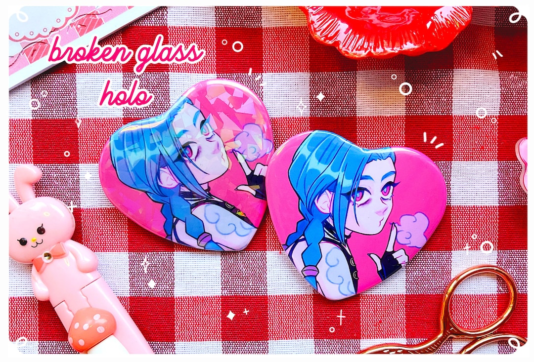 Jinx / Powder Heart Pin | Arcane Inspired League of Legends Pinback ...