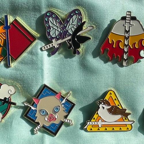 Demon Chibi Anime Enamel Pins Brooch Lapel for Backpack or - Etsy
