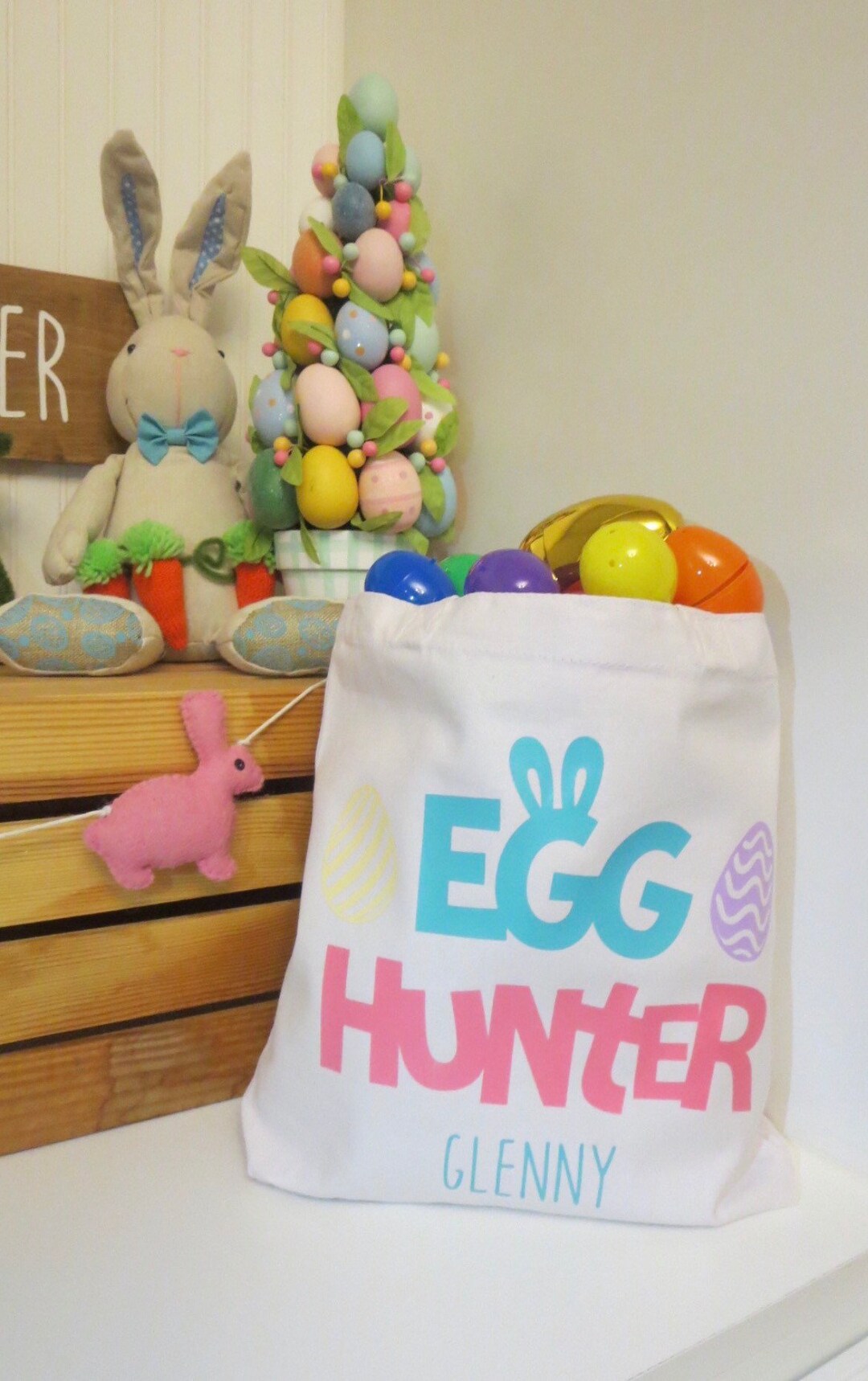 Personalized Easter Egg Hunt Tote - Etsy