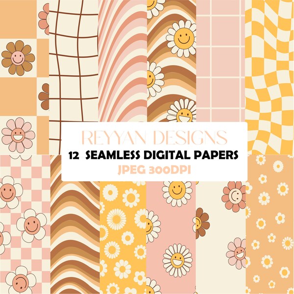 Retro Pattern - Etsy