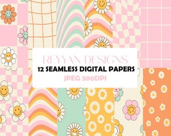 Horror Neon Cartoon Seamless Pattern - Etsy