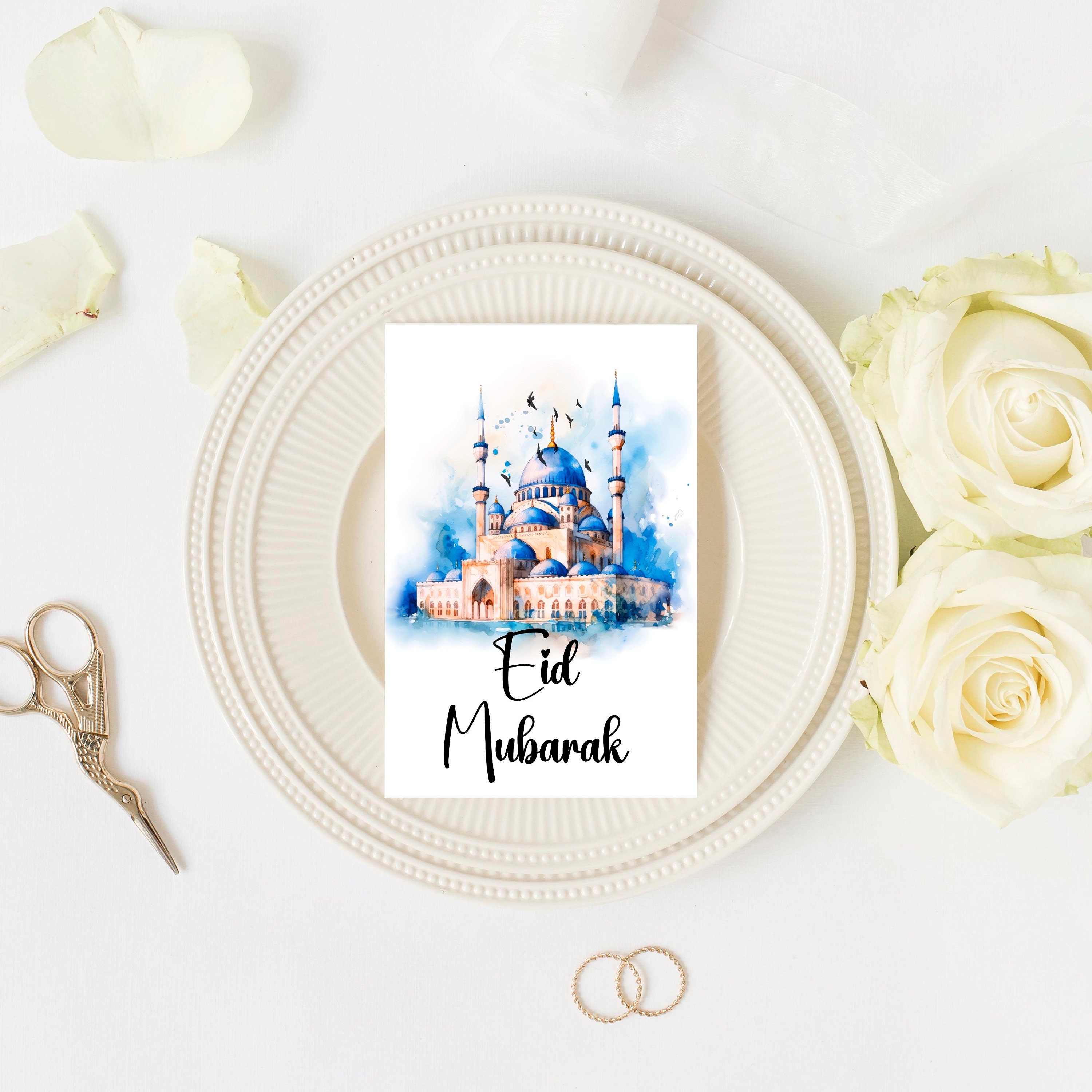 Eid Mubarak Card, Personalised Eid Card, Ramadan Mubarak Card, Digital ...