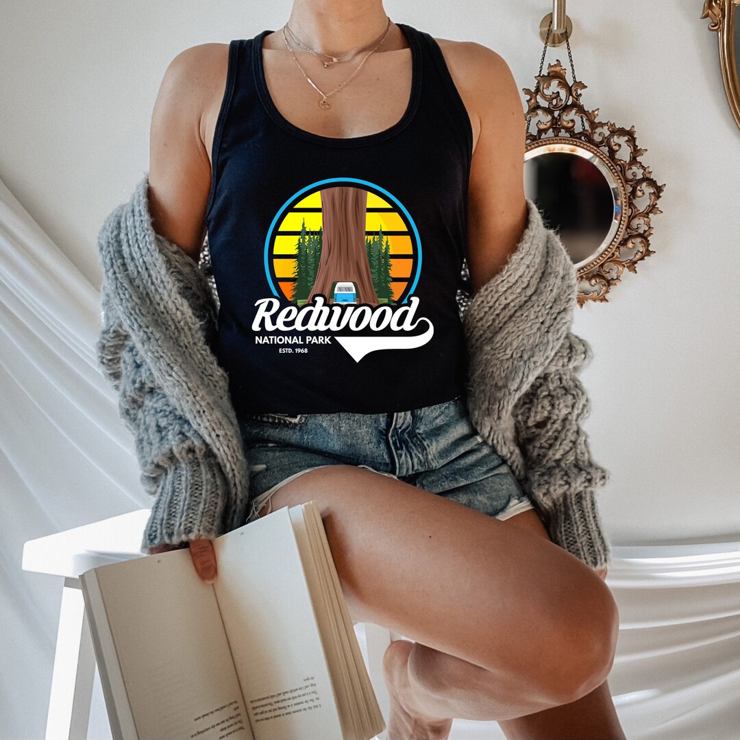 Redwood Racerback Tank, Redwood Shirt, National Park Shirt, Redwoods ...