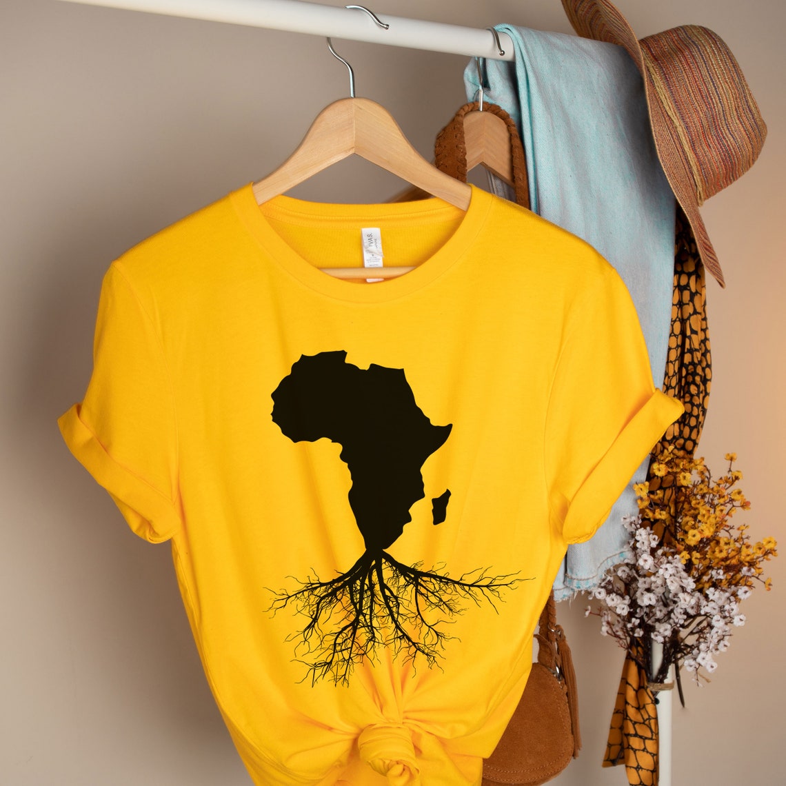 African Roots Tee, Africa Map T Shirt, African T Shirt, Property of ...