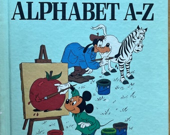 1983 WALT DISNEY Volume 1 ALPHABET A-Z Fun-to-learn Library - Etsy