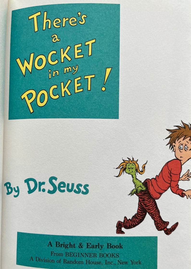 There's A Wocket in My Pocket! by Dr. Seuss (hardcover) - Etsy