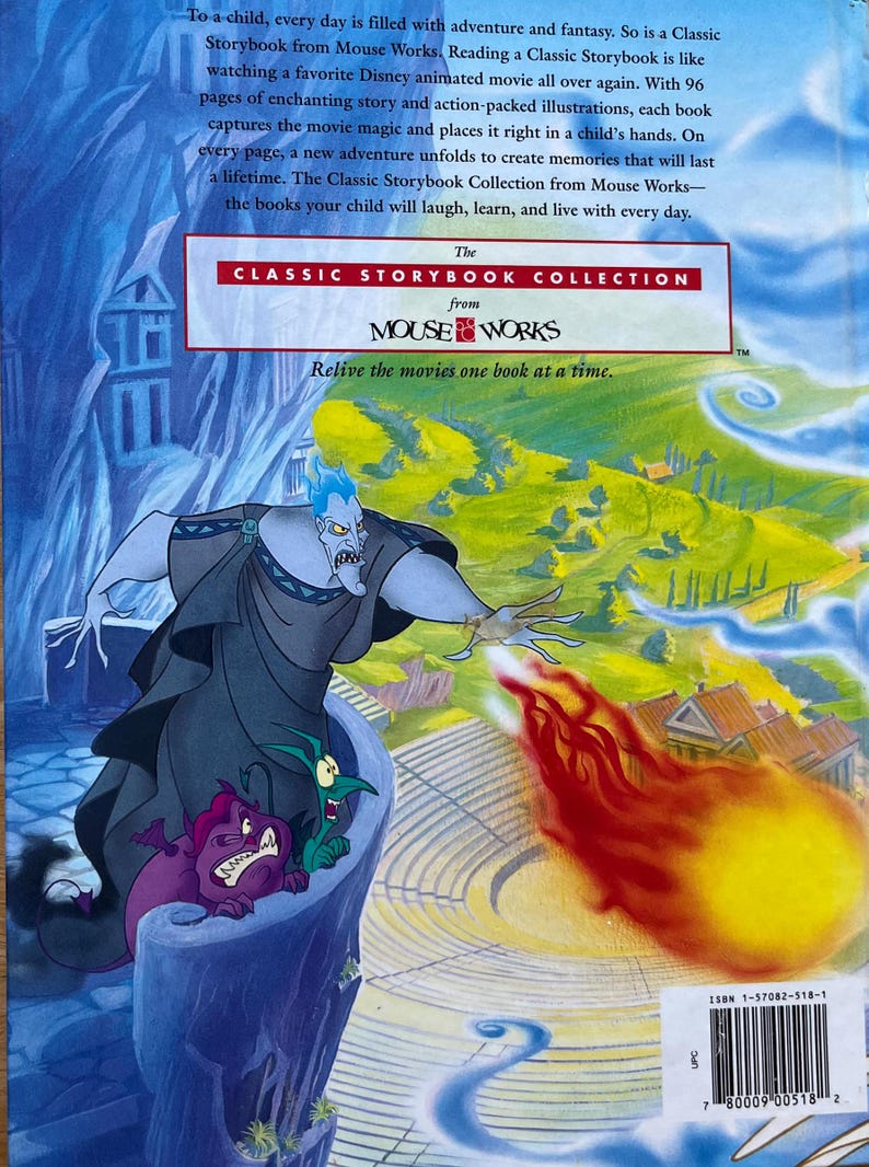 Disney's Hercules Classic Storybook From Mouse Works (hardcover) - Etsy