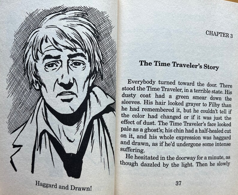 The Time Machine by H.G. Wells great Illustrated Classics - Etsy