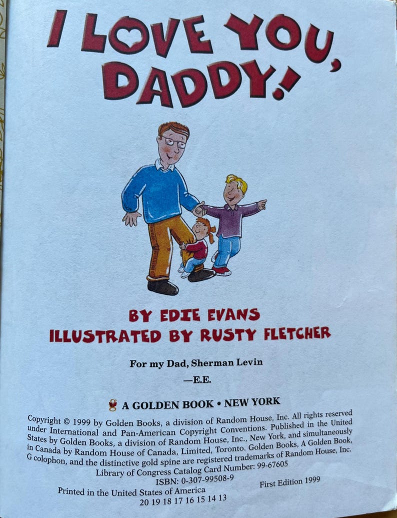 I Love You, Daddy! (a Little Golden Book) - Etsy