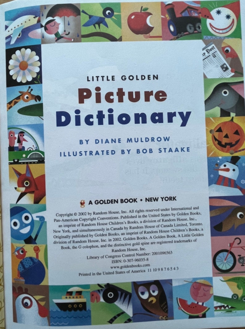 Picture Dictionary (a Little Golden Book) - Etsy