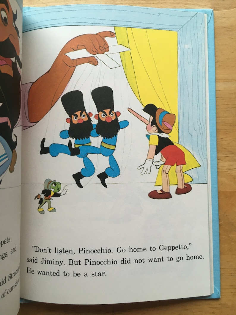 Walt Disney's Pinocchio and His Puppet Show Adventure (1973, Hardcover ...