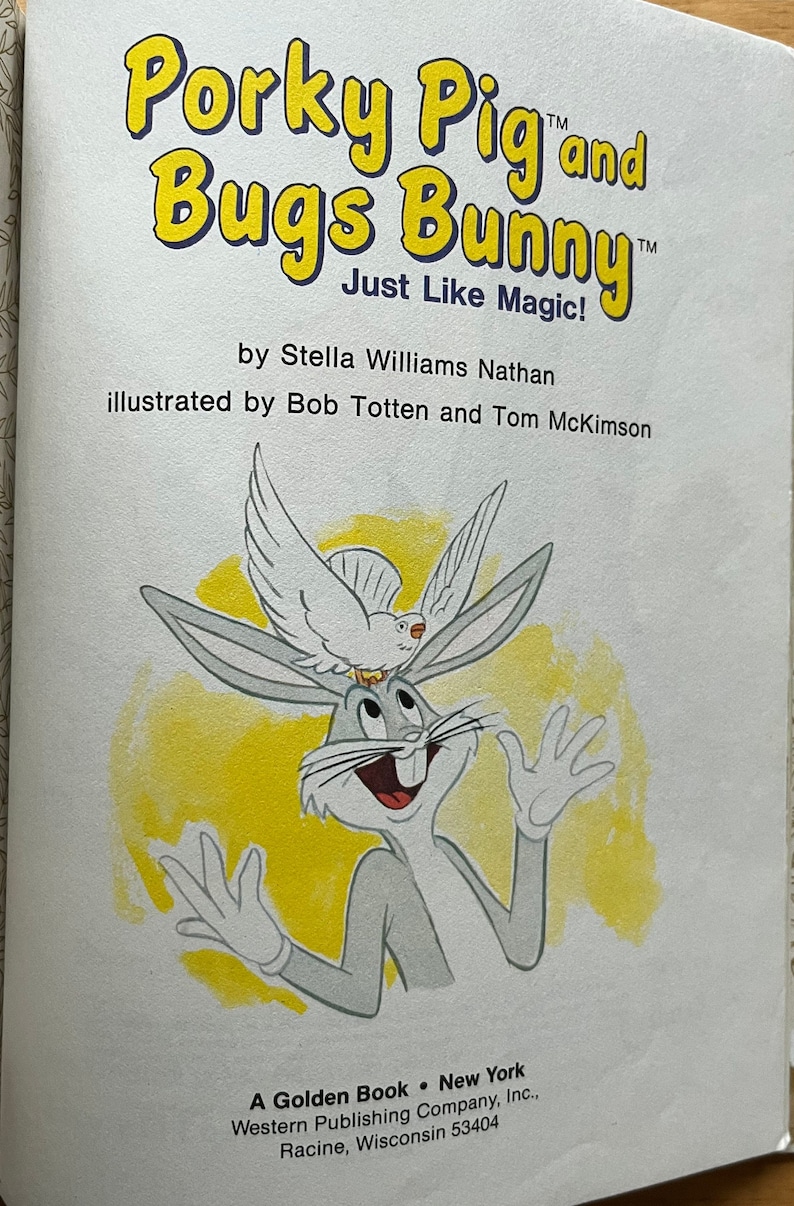 Porky Pig and Bugs Bunny Just Like Magic 1976, a Little Golden Book - Etsy