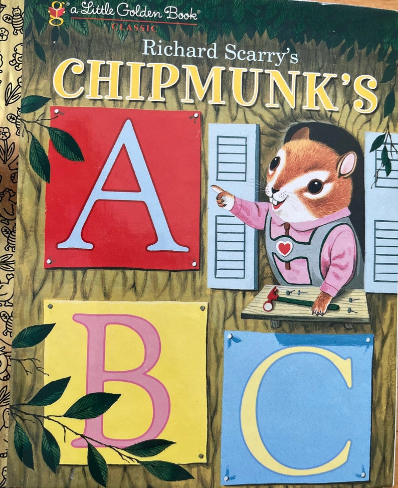 Richard Scarry's Chipmunk's ABC (a Little Golden Book Classic) - Etsy