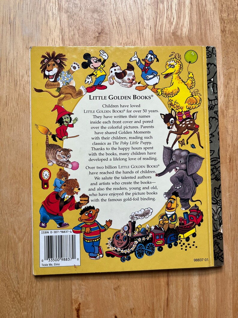 Tickle Me My Name is Elmo Sesame Street (a Little Golden Book) - Etsy