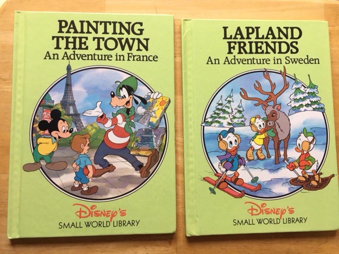 Set of 2 Disney's Small World Library Books Painting the Town an ...