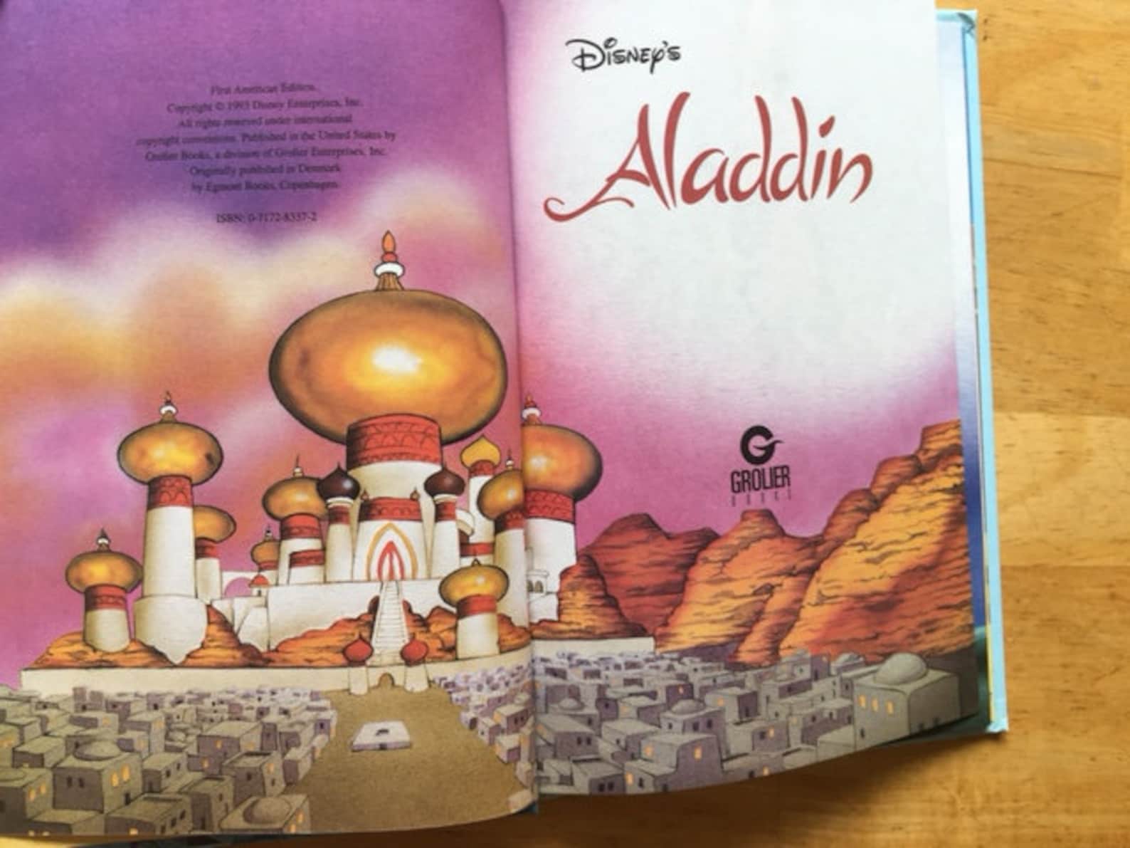 Disney's Aladdin (hardcover) - Etsy