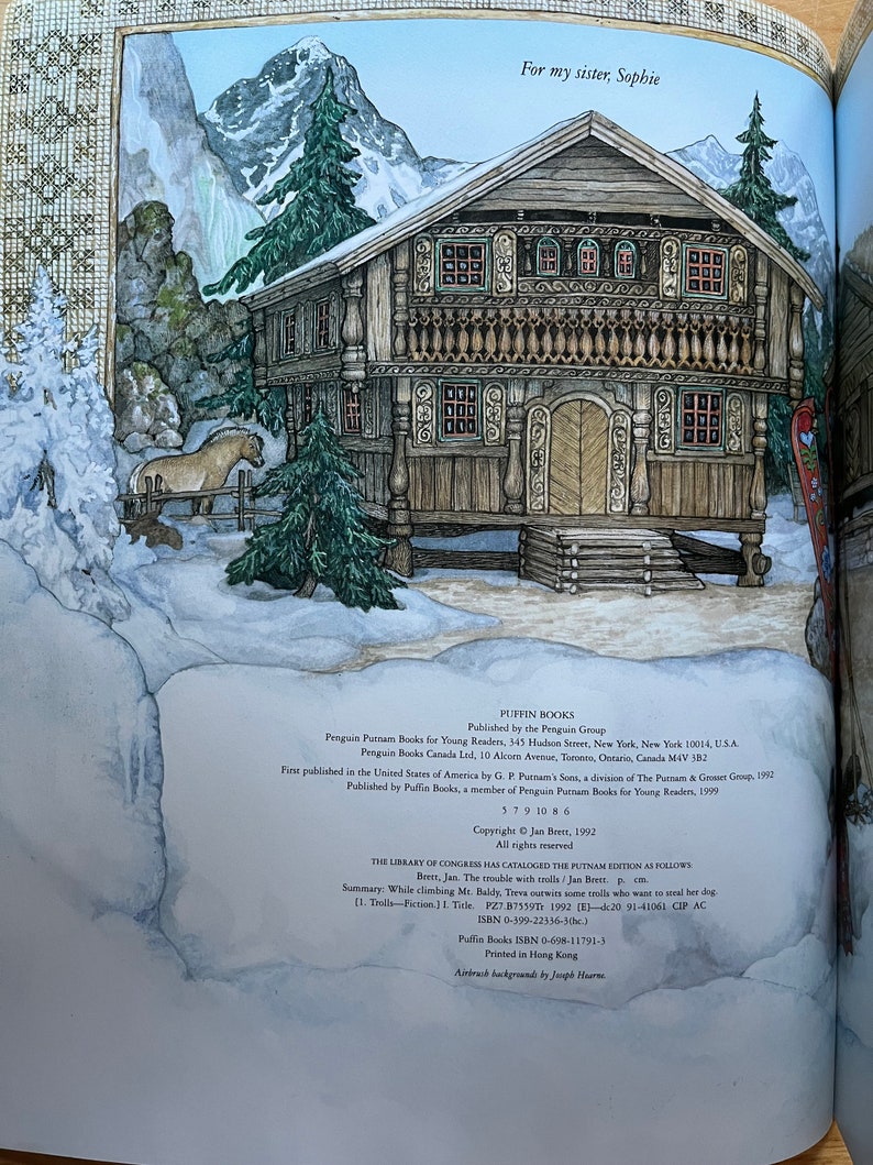 Trouble With Trolls by Jan Brett - Etsy