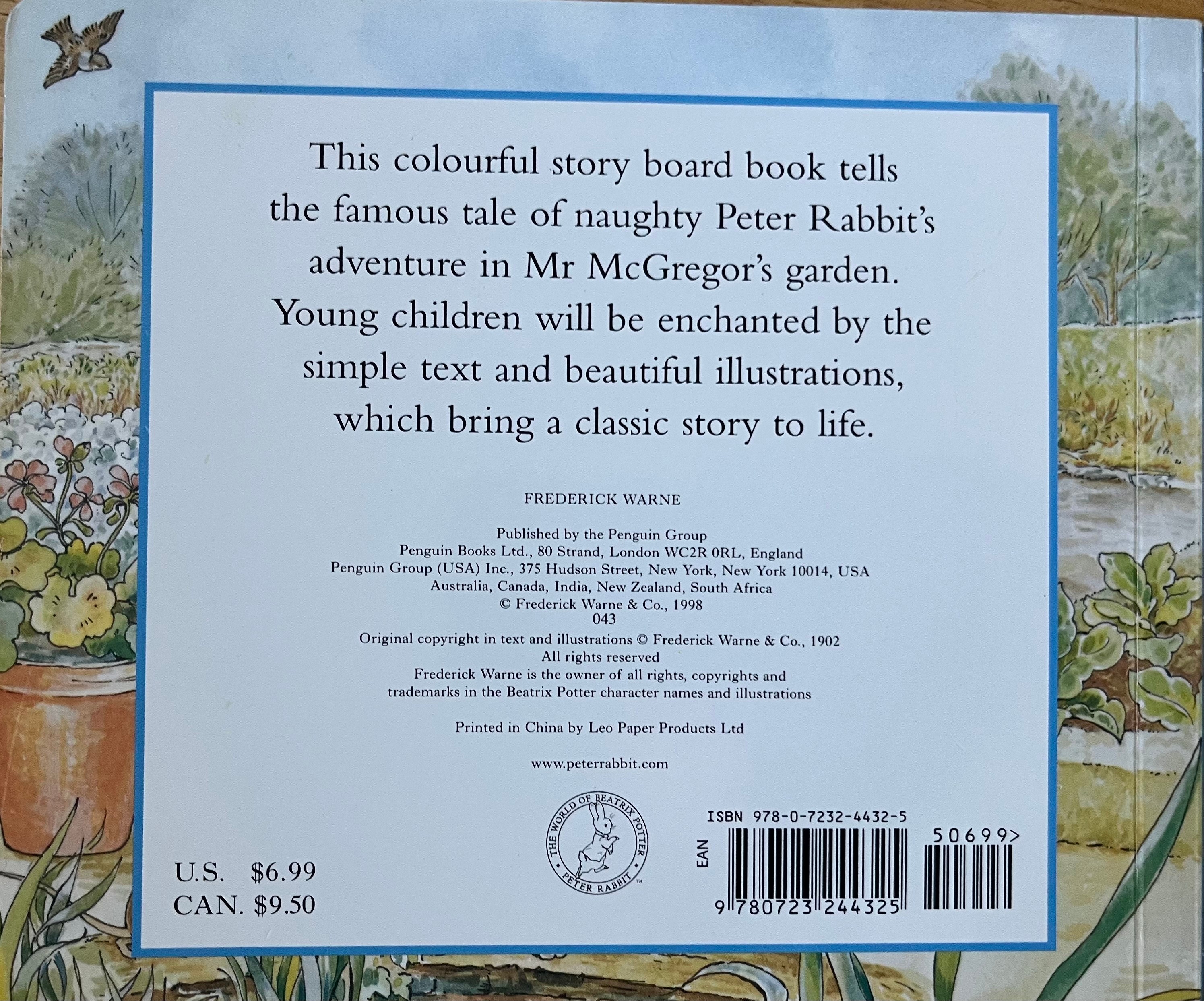 The Tale of Peter Rabbit A Story Board Book - Etsy