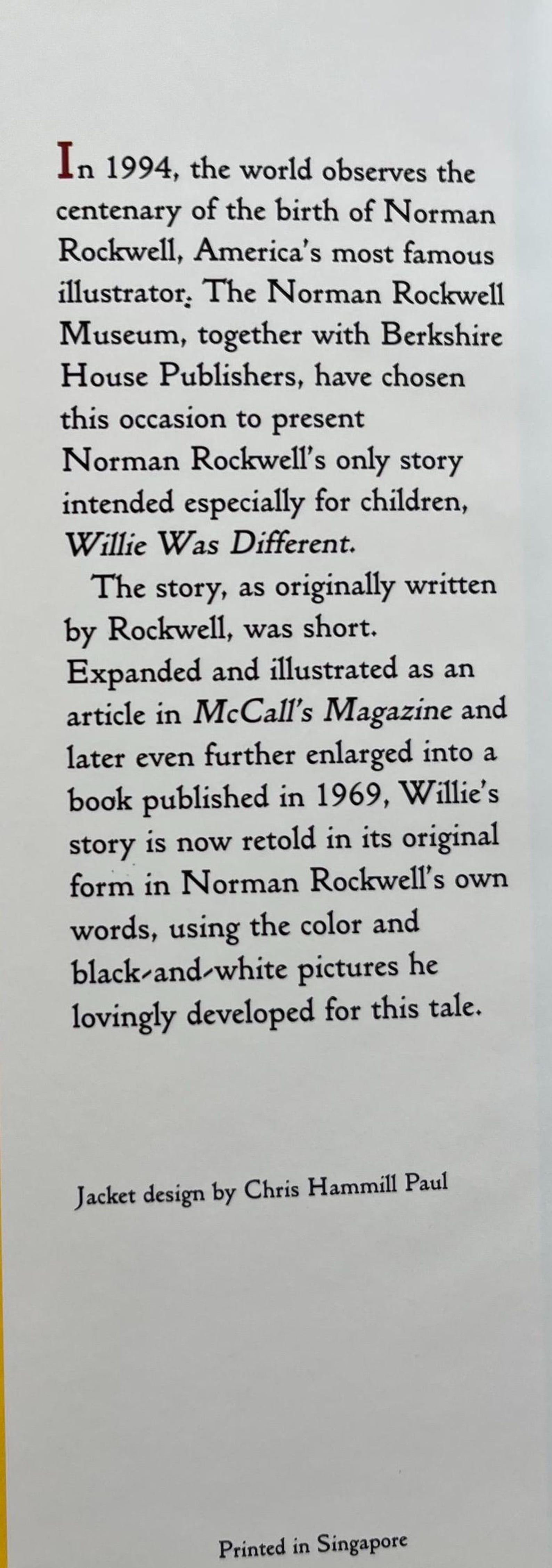 Willie Was Different - A Children's Story by Norman Rockwell (hardcover ...