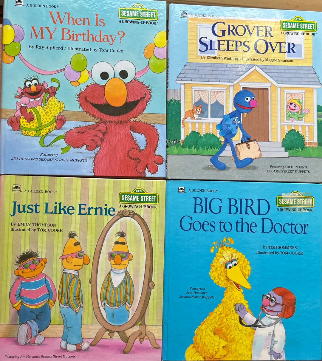 Set of 4 - Sesame Street Books (hardcover) - Etsy