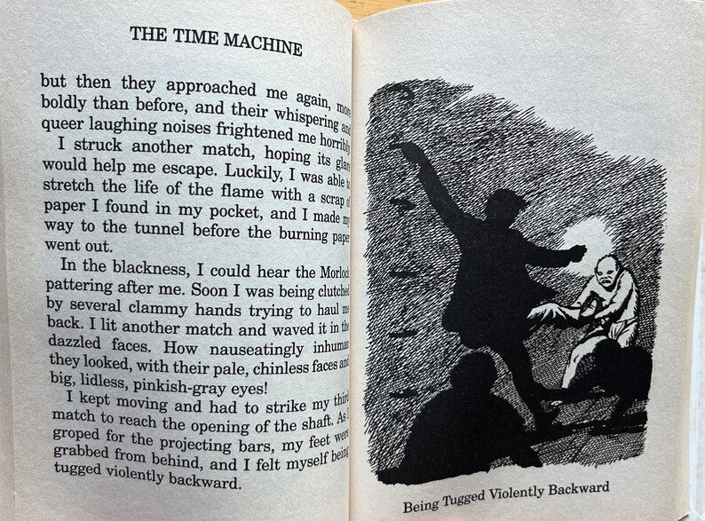 The Time Machine by H.G. Wells great Illustrated Classics - Etsy