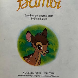 Walt Disney's Bambi (a Little Golden Book) - Etsy