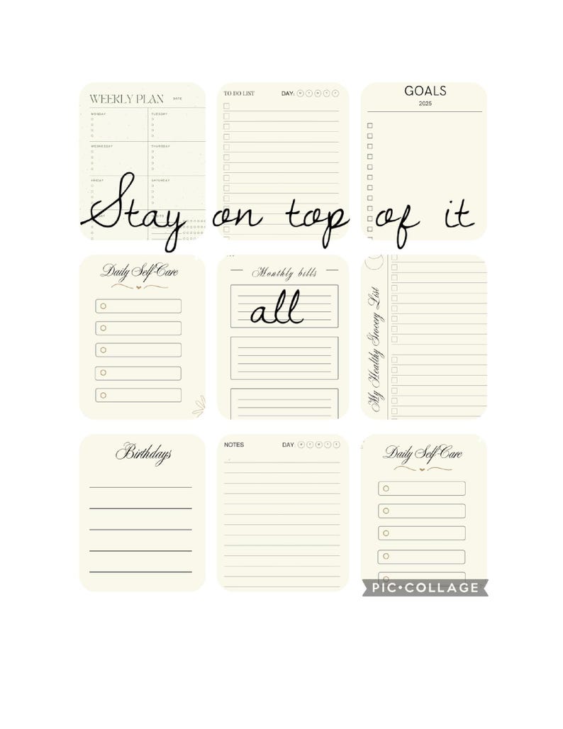 Clean Girl Aesthetic Minimalist Undated Digital Planner Bundle- Life ...