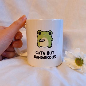 Stabby Frog Mug Frog Mug Cut You Frog Mug Frog Gift Birthday Frog With ...