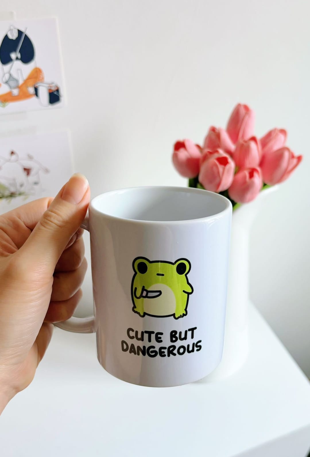 Stabby Frog Mug Frog Mug Cut You Frog Mug Frog Gift Birthday Frog With ...