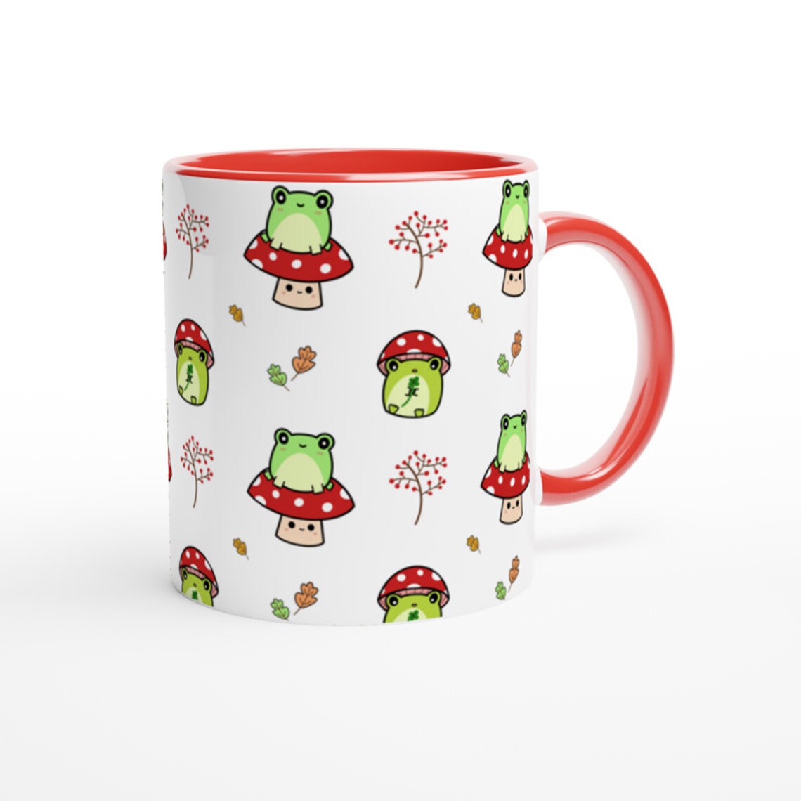 Cute frog mug kawaii frog woodland mushroom mug gift birthday | Etsy