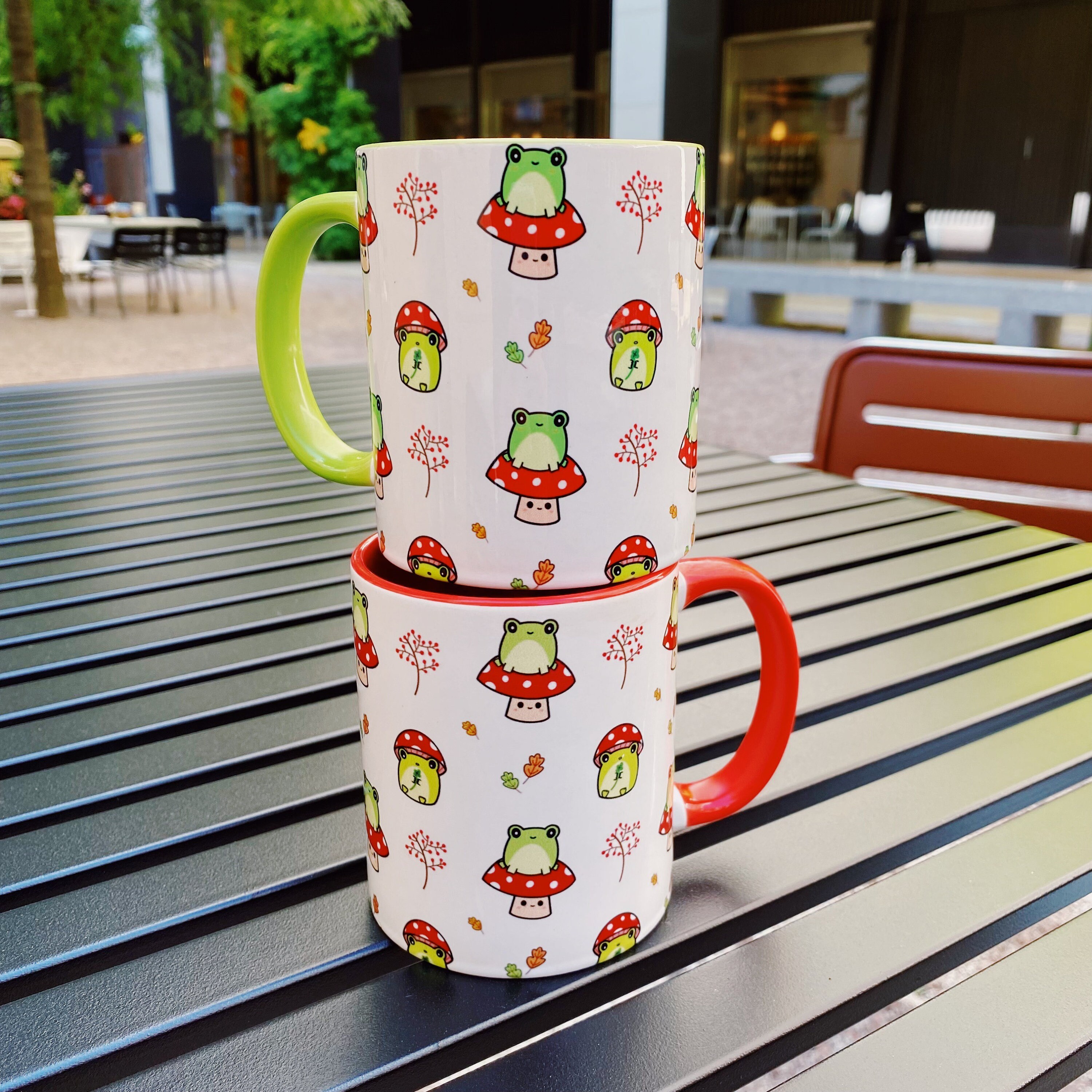 Cute Frog Mug Kawaii Frog Woodland Mushroom Mug Gift Birthday - Etsy UK